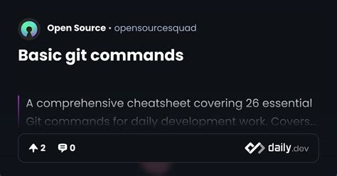 Basic Git Commands Dailydev