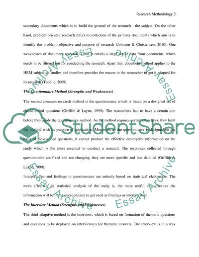 Research Methodology Research Methods Dissertation