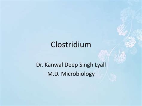 Medical Microbiology Laboratory Clostridium Spp Pdf