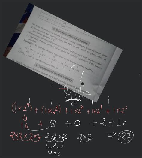 3 Conversion Of Binary To Decimal1 Write The Bits Of The Binary Numbe