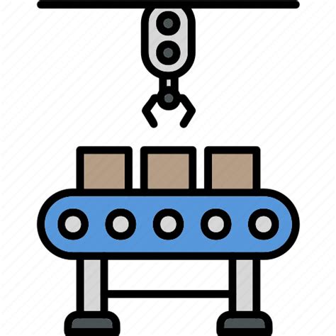 Assembly Factory Line Logistics Production Warehouse Worker Icon