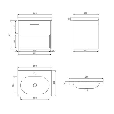 Sonas Malmo 60cm 1 Drawer Open Shelf Unit Matt Night Sky Blue Matt