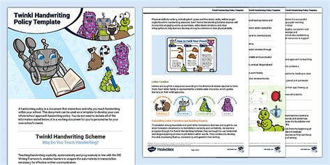 Handwriting Policy Template