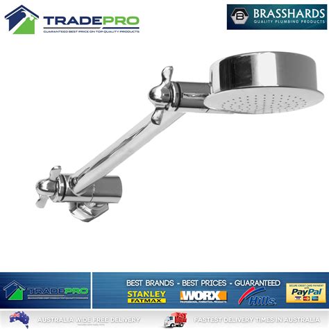 2x Shower Head And Arm All Directional Genuine Brasshards® Pro Hi Low Ch