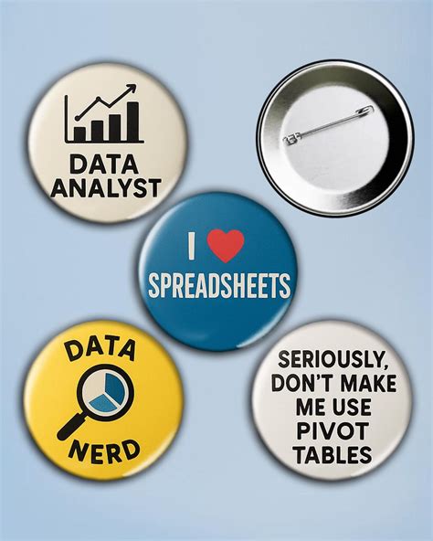 Data Analyst Pin Set 4pcs Etsy