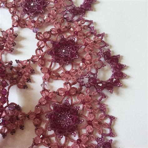 Tatting Patterns By Irina On Instagram “fragment Of Collar “victoria” Shuttle Tatting With Seed