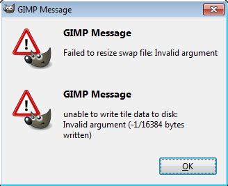 Gimp Failed To Resize Swap File Invalid Argument Super User