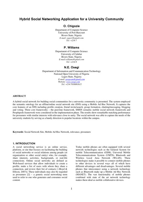 Pdf Hybrid Social Networking Application For A University Community