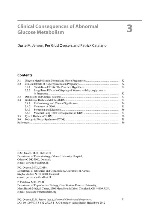 Pdf Clinical Consequences Of Abnormal Glucose Metabolism