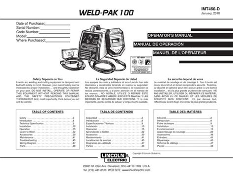 Weld Pak 100 Parts Diagram