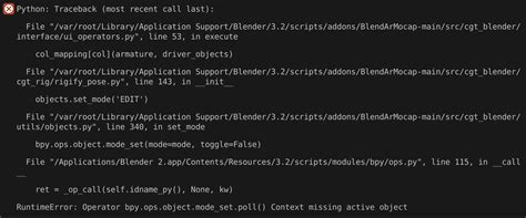 Runtimeerror Operator Bpyopsobjectmodesetpoll Context Missing Active Object · Issue 95