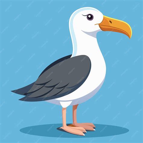 Albatross Bird Clip Art Vector Illustration Design Premium Ai