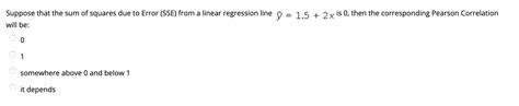 solved suppose that the sum of squares due to error sse