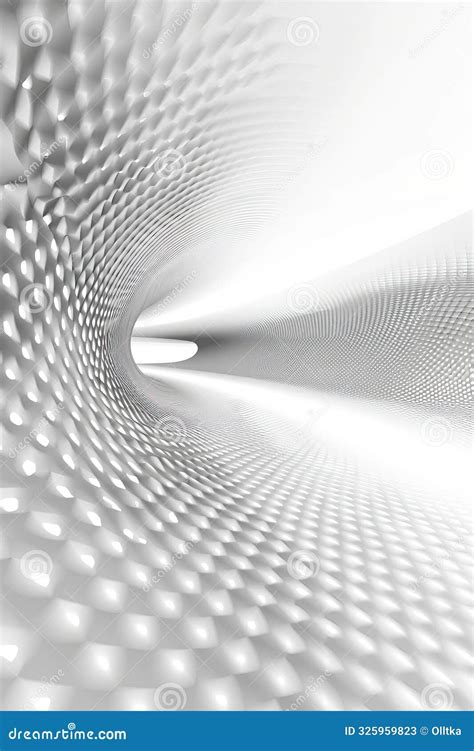 Abstract White Wave Pattern With A Futuristic Design Copy Space Vertical Stock Illustration