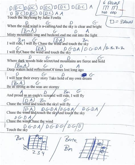 Touch The Sky Brave Guitar Chord Chart Easy Ukulele Songs Guitar Chords Guitar Chord Chart