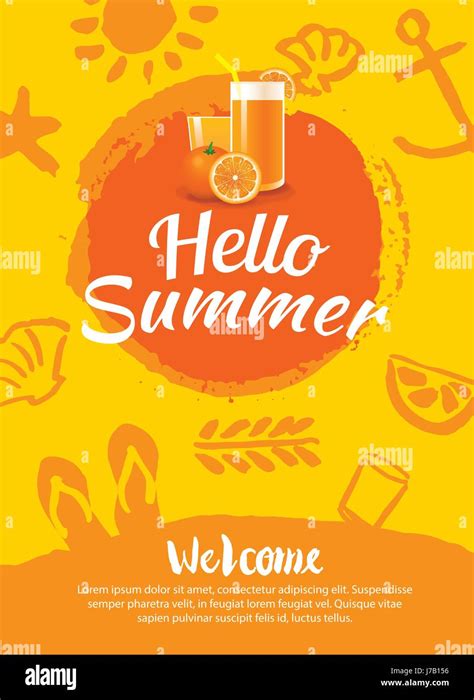 hello summer beach party poster background template Stock Vector Image & Art - Alamy