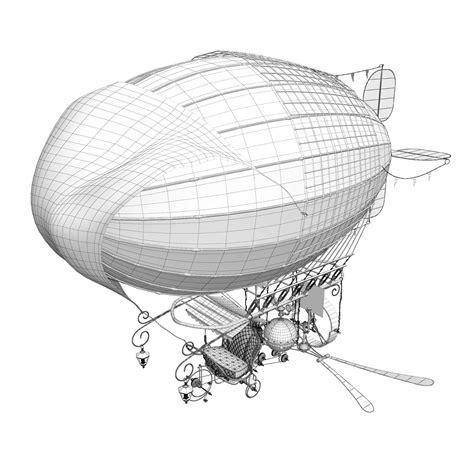 Zeppelin Steampunk 3d Model By Renderblade