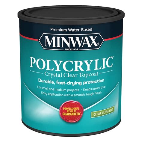 Minwax Polycrylic Clear Flat Water Based Polyurethane 1 Quart In The Sealers Department At