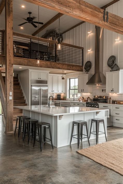 Stunning Barndominium Kitchens 35 Inspirational Images Barn House
