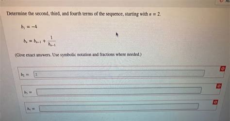 solved determine the second third and fourth terms of the