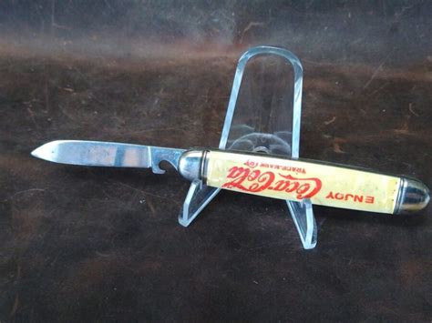 Vintage Imperial Gravity Trick Lock Coca Cola Promo Pocket Knife Used Mint Cond