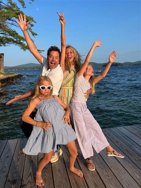 Jimmy Fallon Shares Rare Photo Of Wife Nancy And Daughters Winnie 12