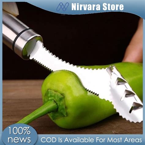1pcs Stainless Steel Pepper Core Remover Pepper Corers Green Pepper