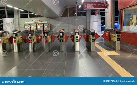 view of entrance and exit gate at malaysia mrt mass rapid transit