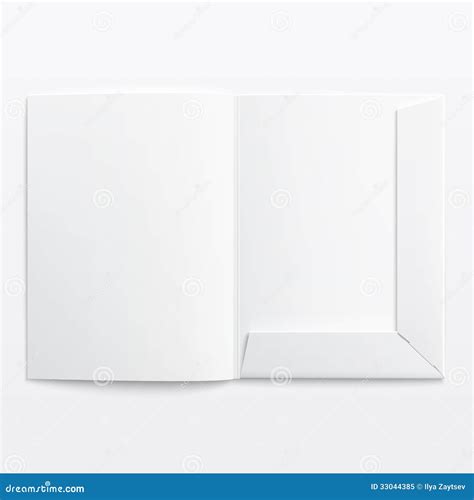 White Empty Open Folder Stock Vector Illustration Of Illustration