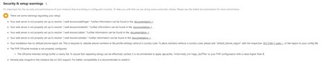 Security And Setup Warnings On Docker Installation Fpm Apline Rnextcloud