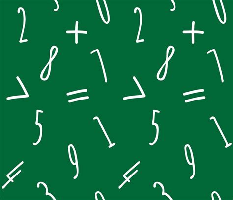 Premium Vector Vector Seamless Pattern Of Math Symbol And Number