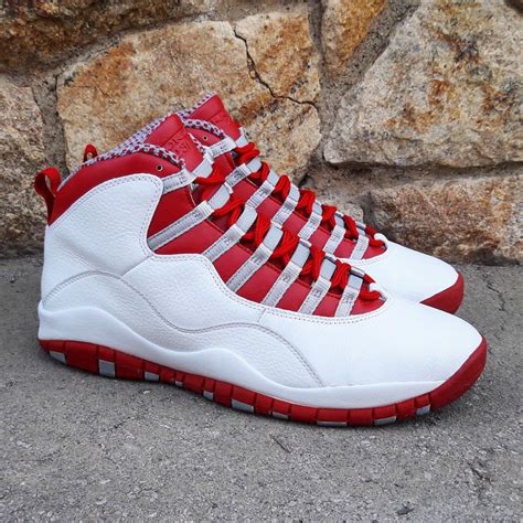 Giày Nike Air Jordan 10 Retro Red Steel 2005 310805 161 Jordan 1