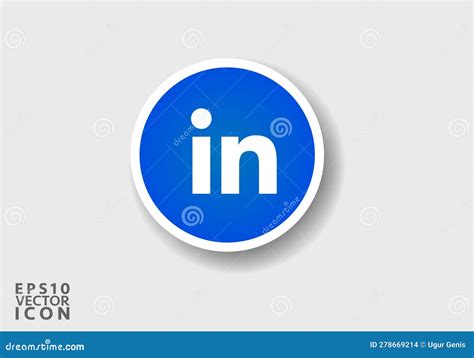 Linkedin Logo Vector Is A Stylized Representation Of The Logo Editorial Stock Image
