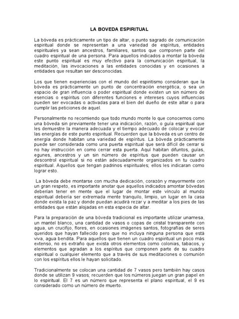Guía Completa Para Montar Una Bóveda Espiritual Pdf Bóveda