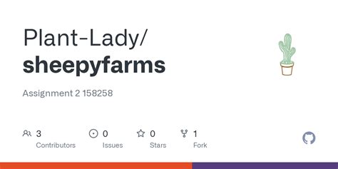Github Plant Lady Sheepyfarms Assignment
