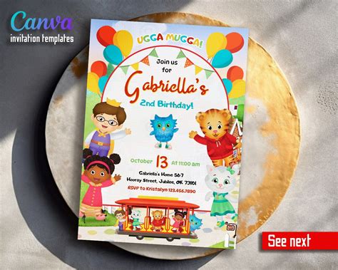 Daniel Tigers Neighborhood Customizable Invitation Template Share Or