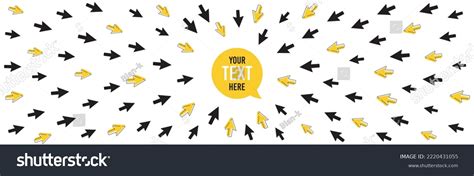 Focus Arrows Pointing Center Dynamic Yellow Stock Vector Royalty Free