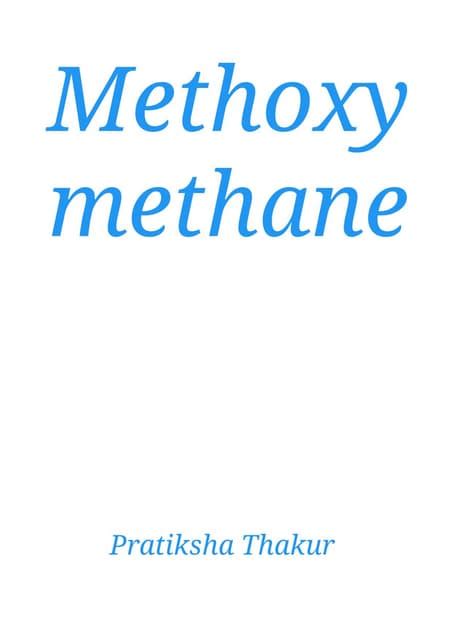 Methoxy Methane Pdf Chemistry Science