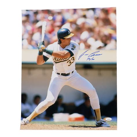 Jose Canseco Signed Athletics 16x20 Photo Inscribed 4040 Jsa