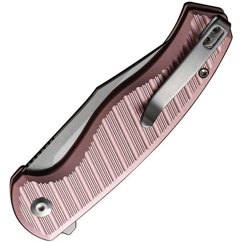Civivi 23040b3 Stormhowl Stonewashed Button Lock Knife Pink Handles
