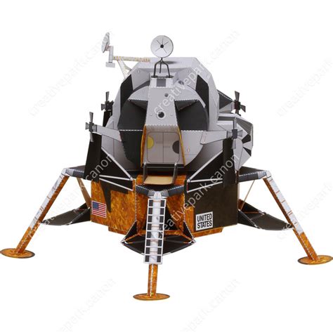 Apollo 11 Lunar Module Papercraft Tektonten Papercraft