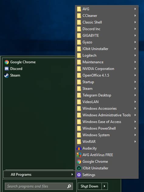 Classic Shell • View Topic Some Software Not Showing Up In All Programs