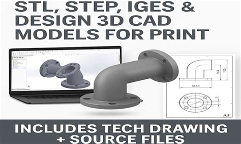 Convert Stl Step Iges Files And Design 3d Cad Model Tech Drawing For