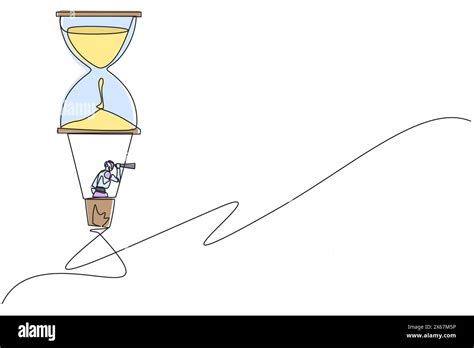 Continuous One Line Drawing Robots Using Monocular Flying With Hot Air Balloon Hourglass