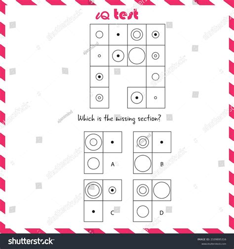 Practice Questions Worksheet Education Iq Test Stock Vector Royalty