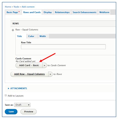 Rows And Cards Content Management System