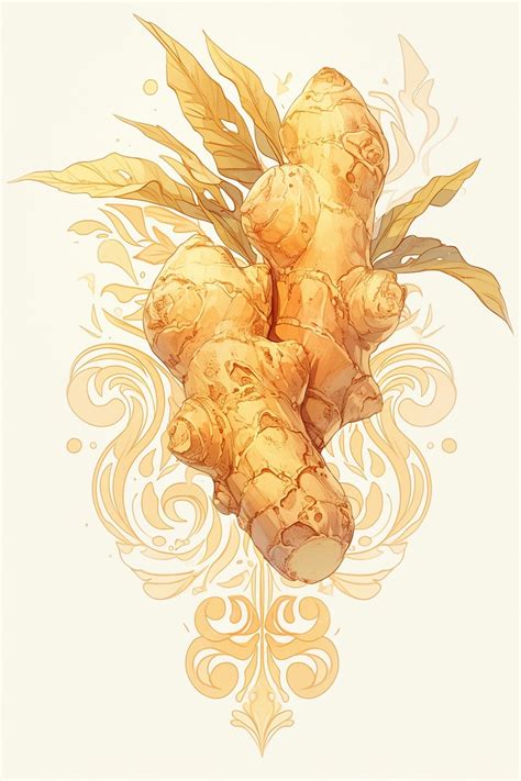 Premium Vector Thai Ginger Patterns With Knobby Roots