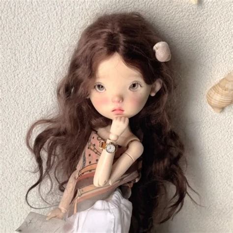 Bjd Doll 16 Sd Jointed Cute Girl With Face Makeup Eyes Bare Doll