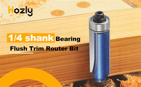 Hozly Flush Trim Router Bit 14 Shank Bearing Flush Trim Router Bit