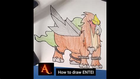 How To Draw Entei Pokemon Youtube